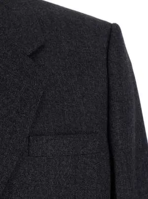 Gucci Grey Single-breasted Jacket With Notched Revers In Wool - Multicolor
