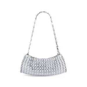 Rabanne Tone Metal Disc Shoulder Bag - Silver
