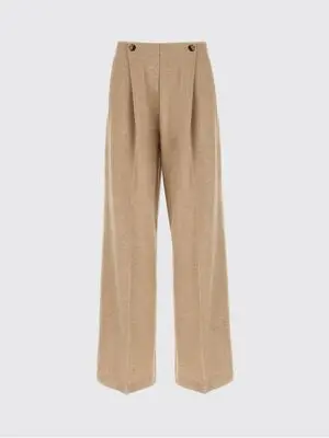 Max Mara Cashmere Blend Wide-leg Trousers - Cream