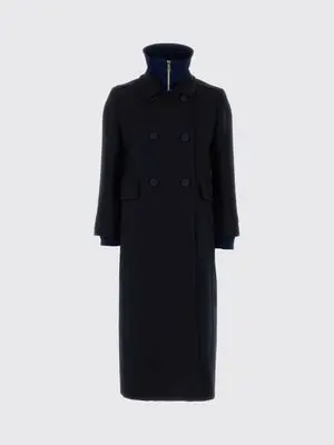 Prada Wool Double Breasted Coat - Blue