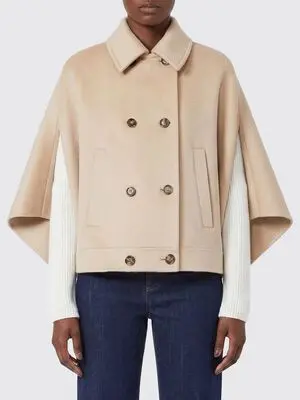 Max Mara Beige Cashmere Cape - Cream