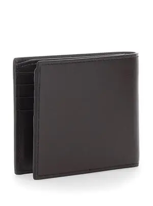 Gucci Bi-fold Wallet With Horsebit On The Front And Logo Imprinted Inside In Leather