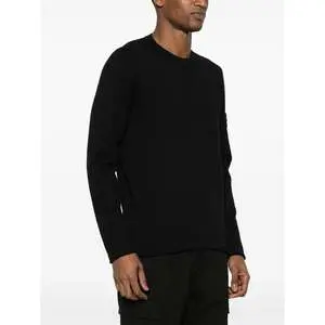 Stone Island Cotton Crew Neck Jumper - Black