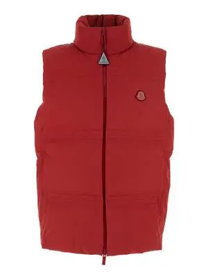 Moncler Red Sleeveless Down Jacket - Multicolor