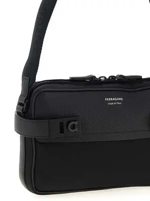 FERRAGAMO Twins Nylon Crossbody Bag