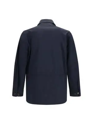 Burberry Bradmore Nylon Jacket With Ekd Embroidery - Blue