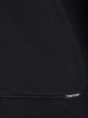 TOM FORD Cotton Crewneck Sweatshirt With Logo Patch - Multicolor