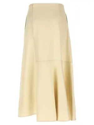 JIL SANDER Viscose And Silk Midi Skirt