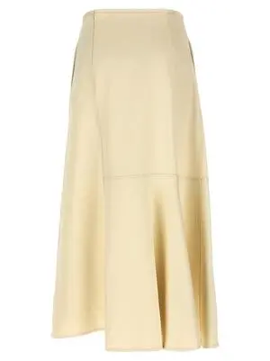 JIL SANDER Viscose And Silk Midi Skirt