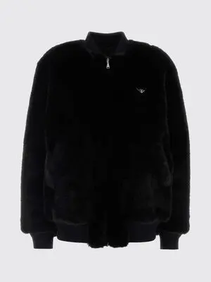 Prada Fur Zip-up Jacket - Black
