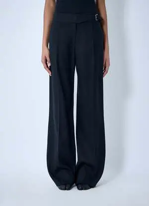 Sportmax Wide-leg Tailored Trousers - Black
