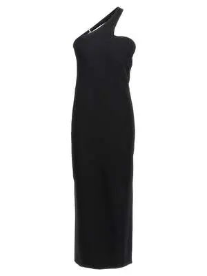 Sportmax Molise Asymmetrical One-shoulder Dress - Black