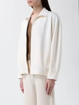 Max Mara Zip-up Jacket With Stand Collar - Cream