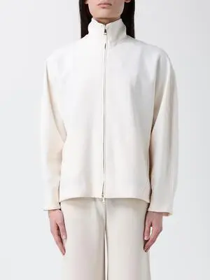 Max Mara Zip-up Jacket With Stand Collar - Cream