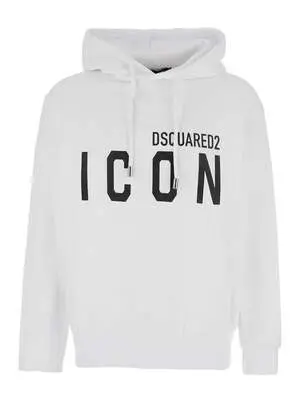 Dsquared2 Cotton Hoodie With Front Logo Print - Multicolor