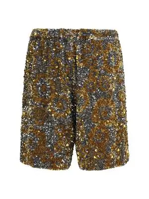Dries Van Noten Sequin-embellished Drawstring Shorts