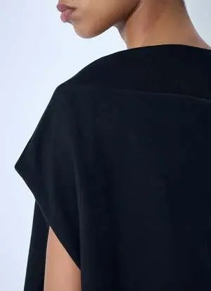 Dries Van Noten Draped Sleeve Top - Black