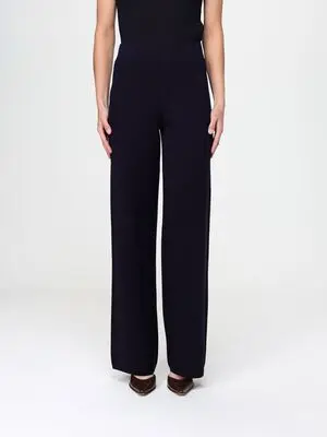 Max Mara Wide Leg Viscose Blend Trousers - Blue