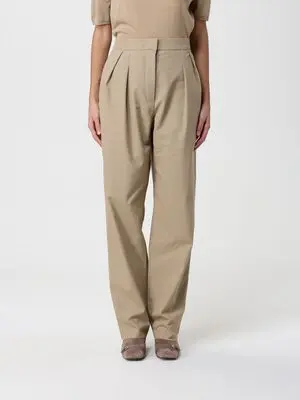 Max Mara Tailored Cotton Trousers - Gray