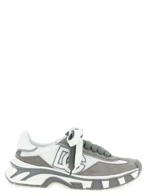 Dolce & Gabbana Dg Country Road" Suede And Mesh Sneakers - Gray