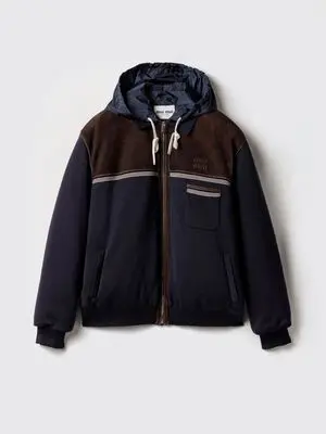 Miu Miu Zip-up Wool And Cashmere Blend Jacket - Blue