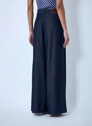 Dries Van Noten High-rise Wide-leg Denim Trousers - Blue