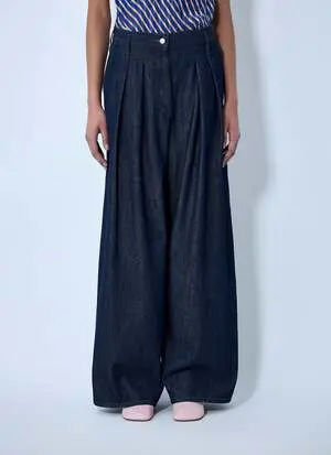 Dries Van Noten High-rise Wide-leg Denim Trousers - Blue