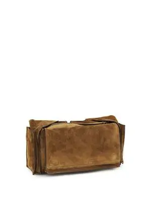 Miu Miu Suede Utilitaire Shoulder Bag - Brown