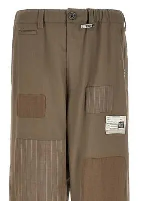 Mihara Yasuhiro Repaired Wool Wide-leg Trousers