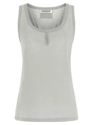 Victoria Beckham Victoria Beckham Split Tank Top Gray