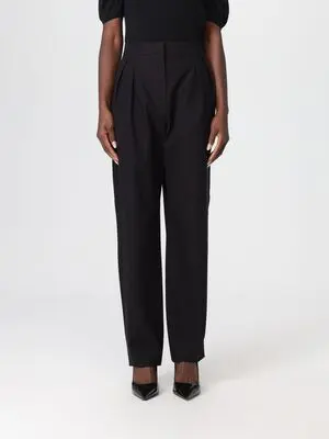 Max Mara Cotton Pleated Trousers - Black
