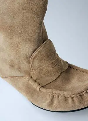 Acne Studios Suede Moccasin Boots