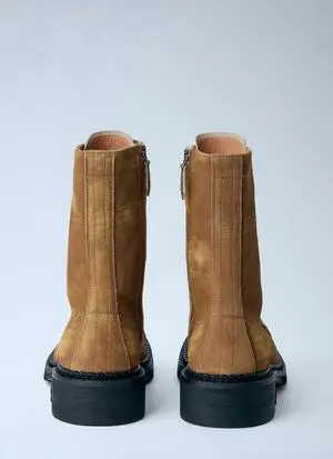 Miu Miu Suede Lace-up Boots
