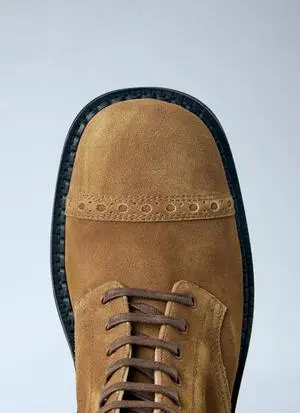 Miu Miu Suede Lace-up Boots