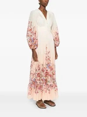 Zimmermann Awaken Plunge Maxi Dress - Multicolor