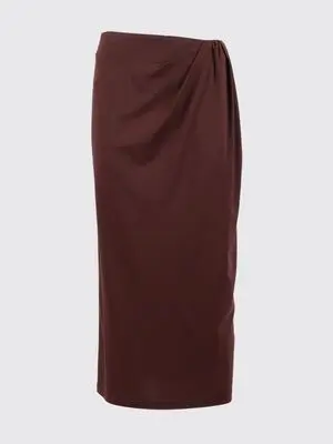 Max Mara Pleated Cotton Skirt - Brown