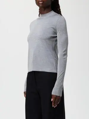 Max Mara Long Sleeve Mock Neck Silk Sweater