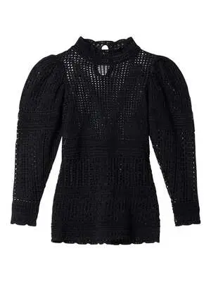 Isabel Marant Étoile Dahara Openwork Knit Pullover - Black