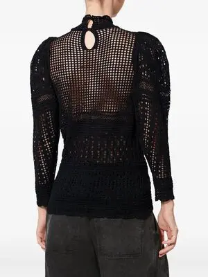 Isabel Marant Étoile Dahara Openwork Knit Pullover - Black