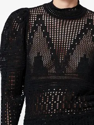 Isabel Marant Étoile Dahara Openwork Knit Pullover - Black