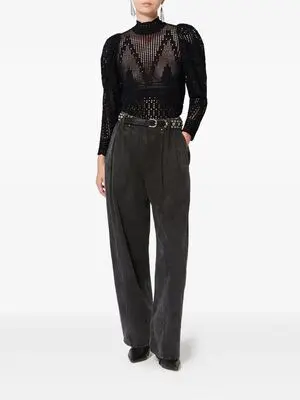 Isabel Marant Étoile Dahara Openwork Knit Pullover - Black