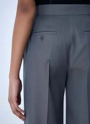 Max Mara High-rise Wide-leg Tailored Trousers - Gray