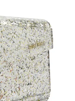 JIMMY CHOO Glitter Acrylic Clutch Bag - Silver