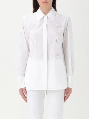 Max Mara Cotton Shirt With Decorative Cutwork