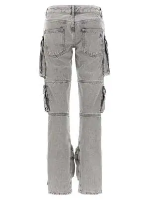 Attico Essie Skinny Cargo Jeans - Gray
