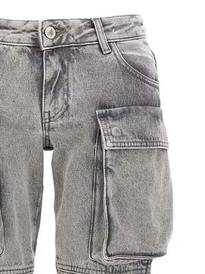 Attico Essie Skinny Cargo Jeans - Gray