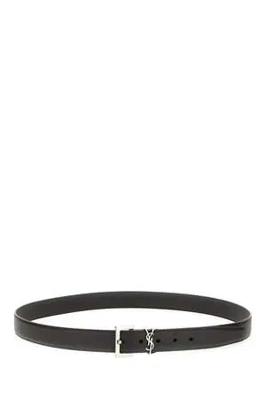 Saint Laurent SAINT LAURENT Leather Belt With Monogram Multicolor