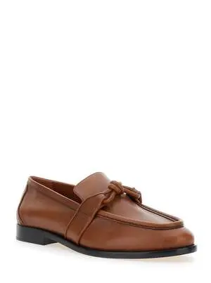 Bottega Veneta Leather Loafers With Knot Detail - Multicolor