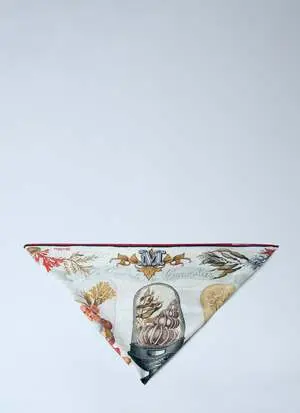 Max Mara Printed Silk Scarf - Cream