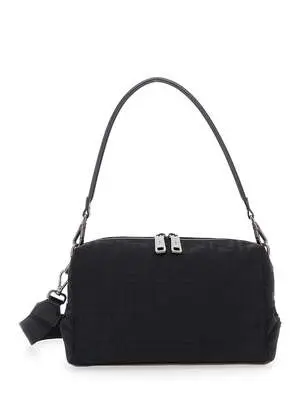 Fendi Lui Medium Shoulder Bag With Ff Motif - Black